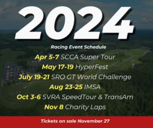 2024 Racing Schedule Release - Virginia International Raceway